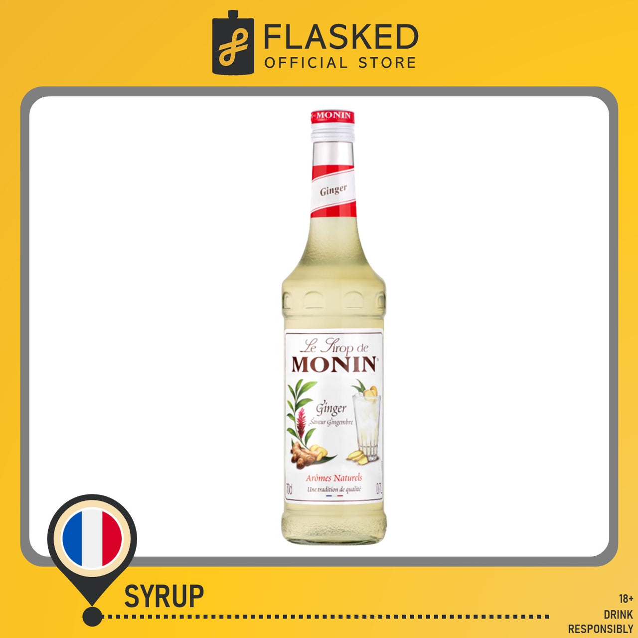 Monin Ginger Syrup 700mL – Flasked Liquor Store