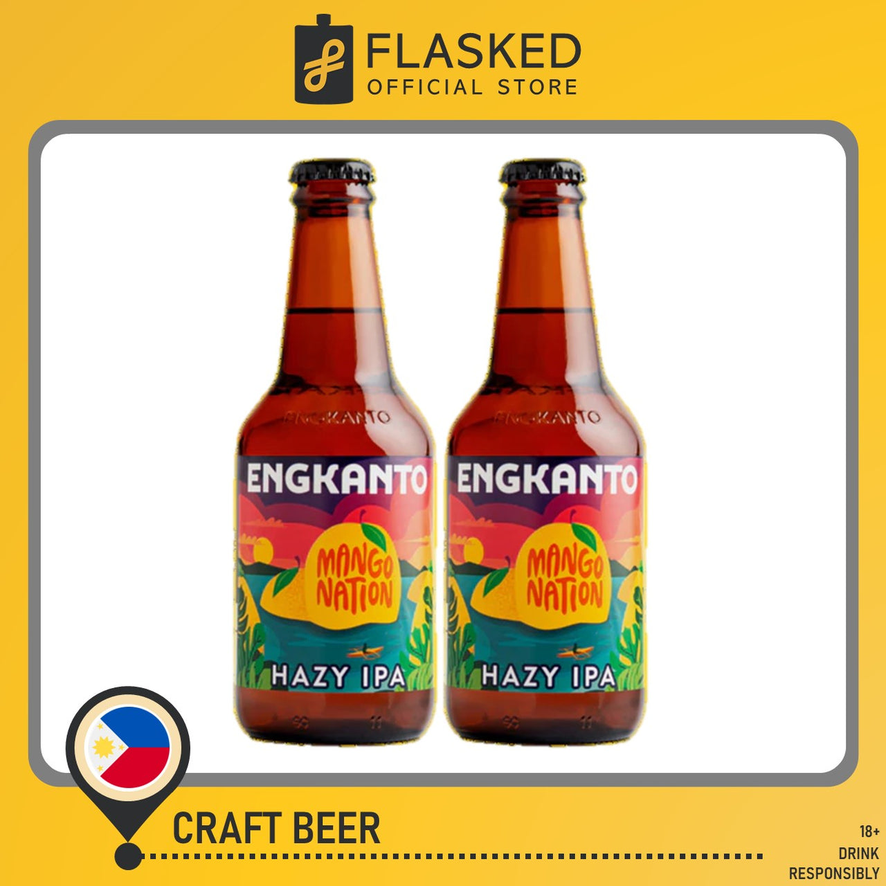 Engkanto Mango Nation - Hazy IPA Beer 330mL 2 Pack – Flasked Liquor Store