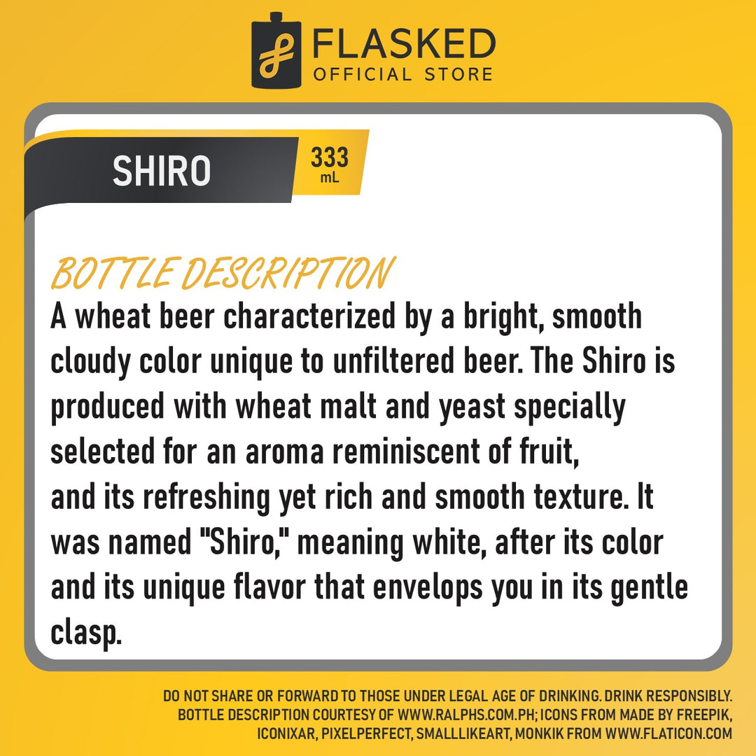 Coedo Shiro Hefe Weizen 333ml – Flasked Liquor Store