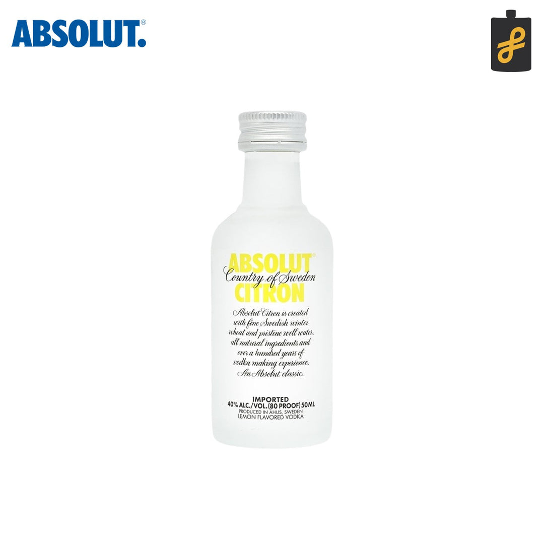 Absolut Citron Vodka Mini 50mL – Flasked Liquor Store