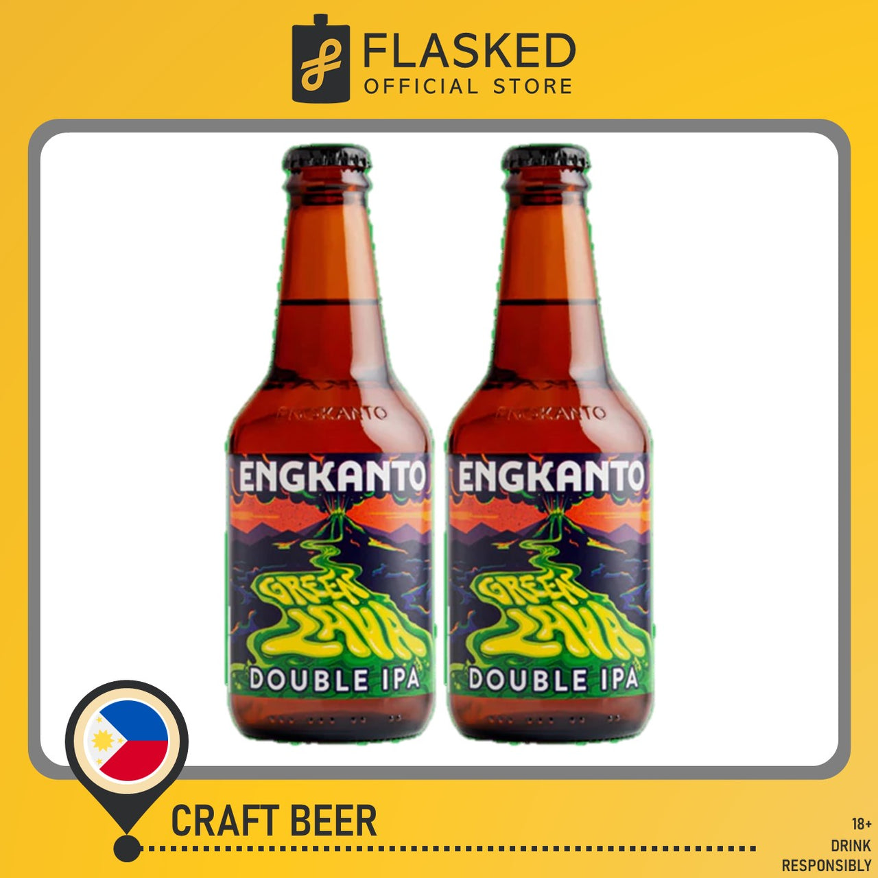 Engkanto Green Lava - Double IPA Beer 330mL 2 Pack – Flasked Liquor Store