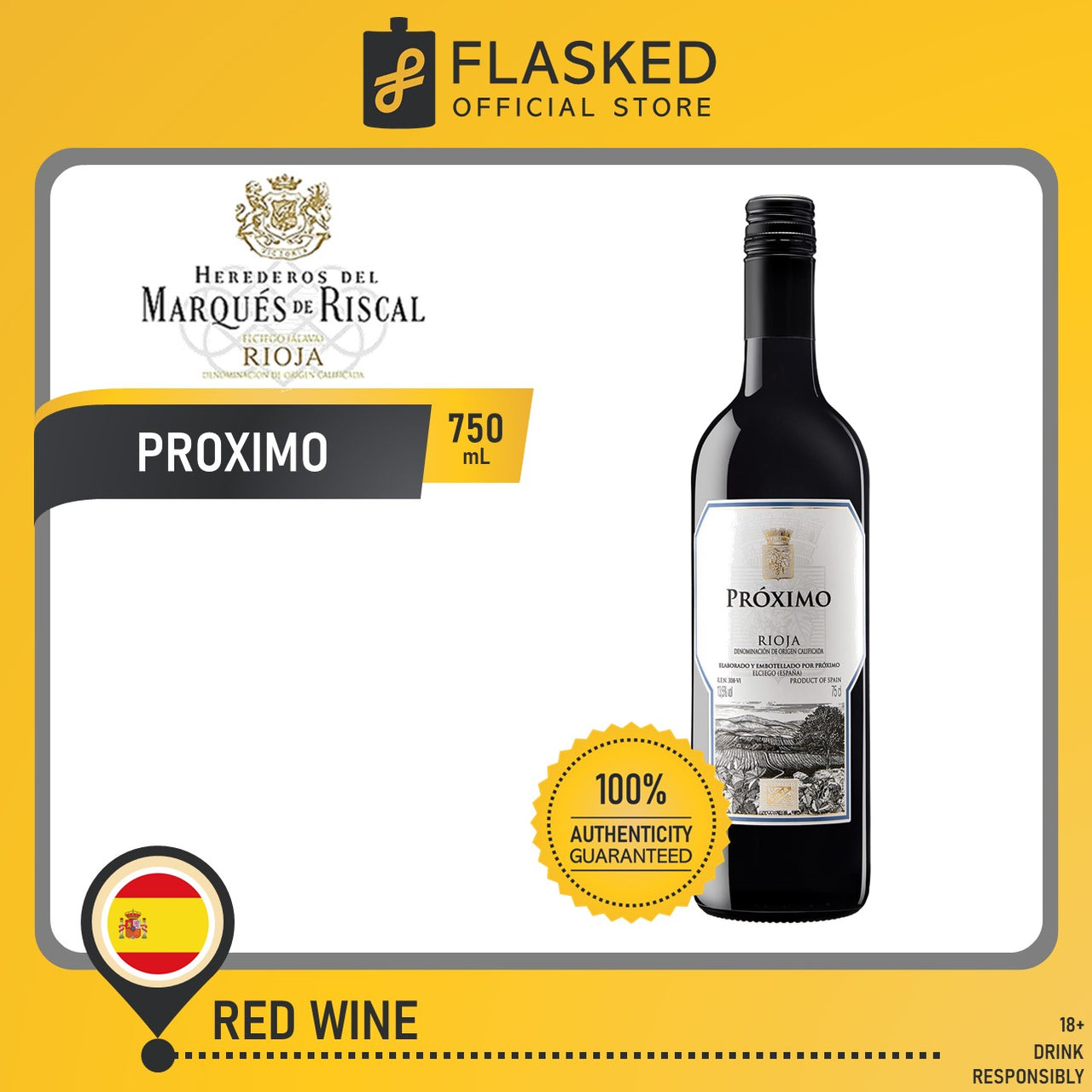 Marques de Riscal Proximo Red Wine 750mL – Flasked Liquor Store