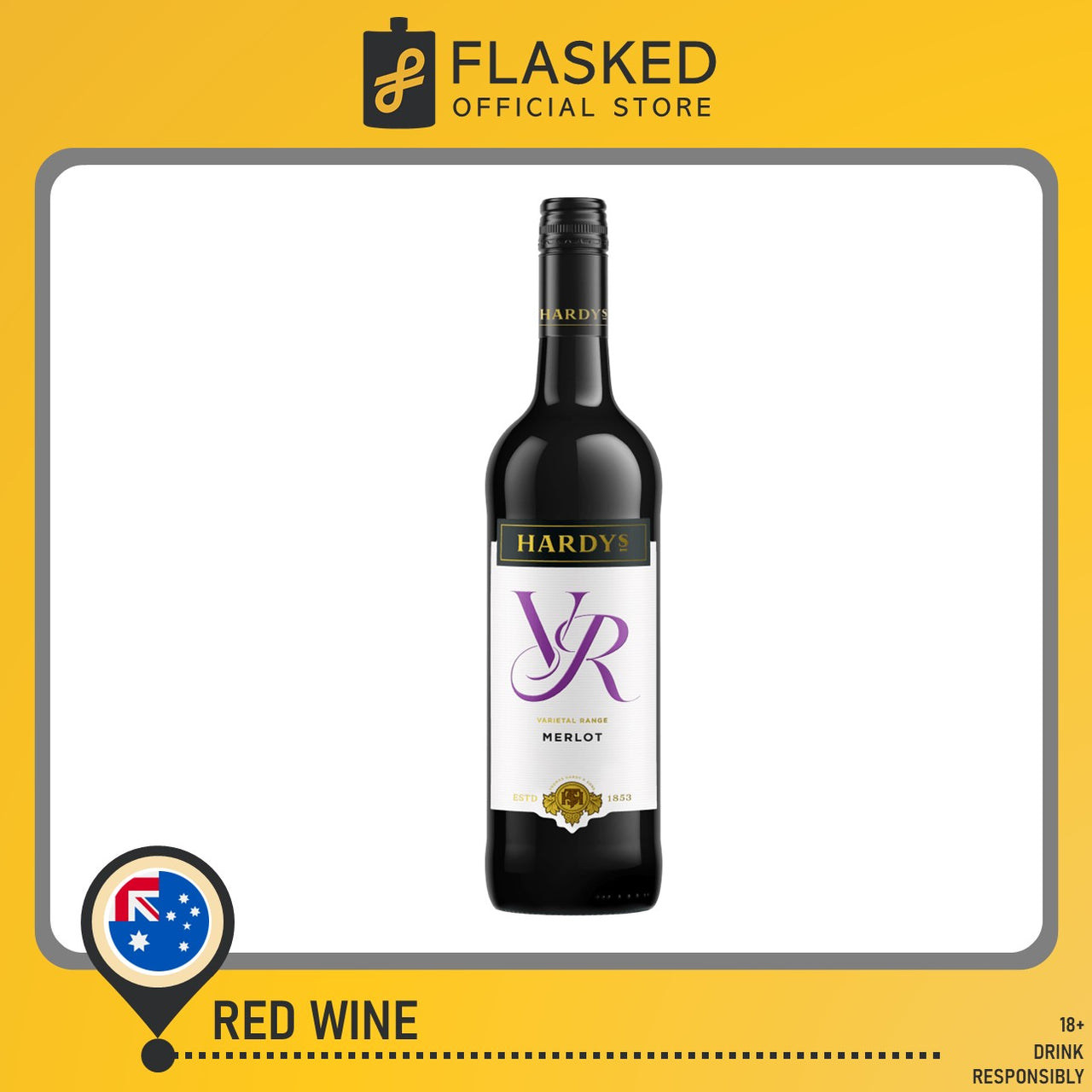 Hardy's Varietal Range Merlot Red Wine 750mL – Flasked Liquor Store
