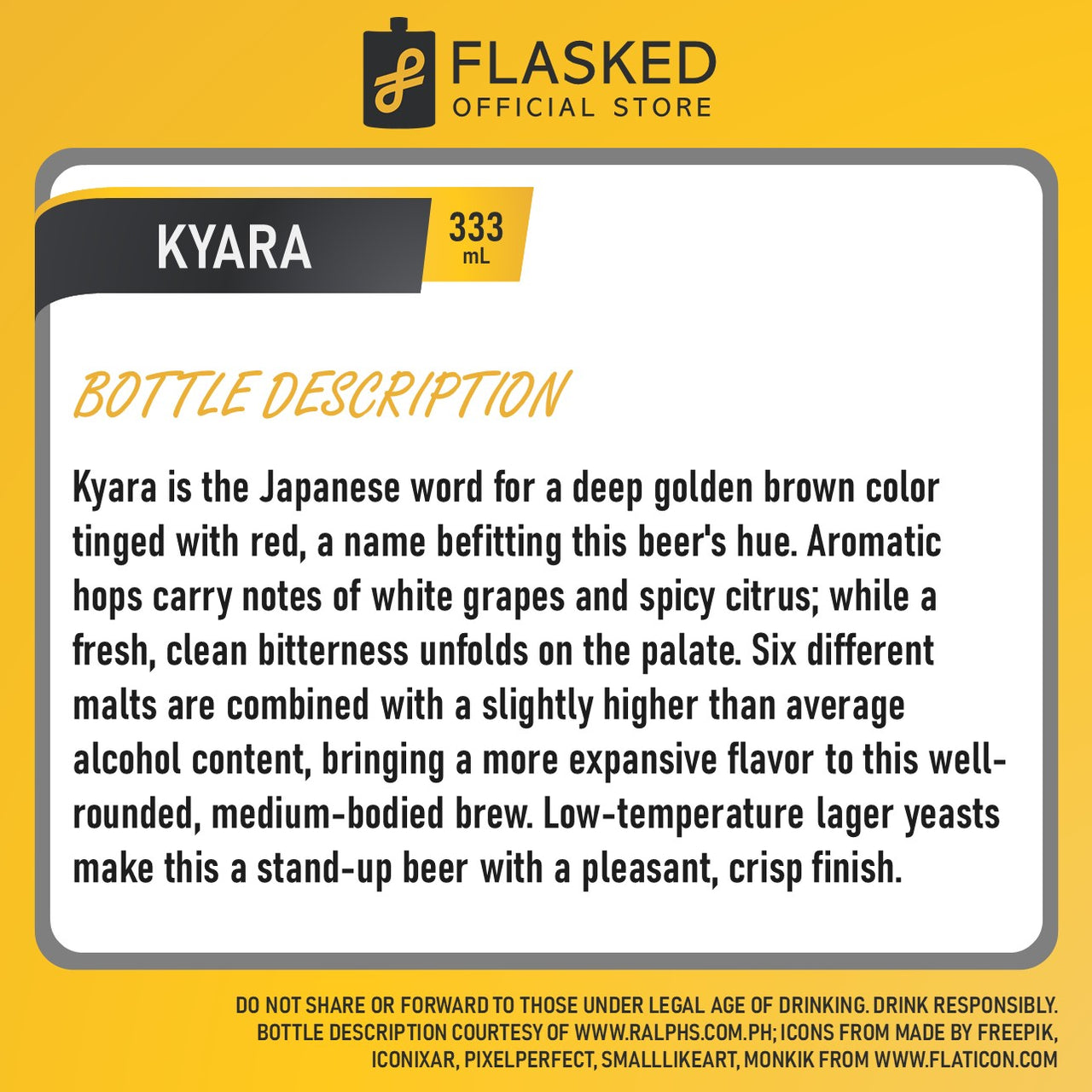 Coedo Kyara India Pale Lager Beer 330ml – Flasked Liquor Store