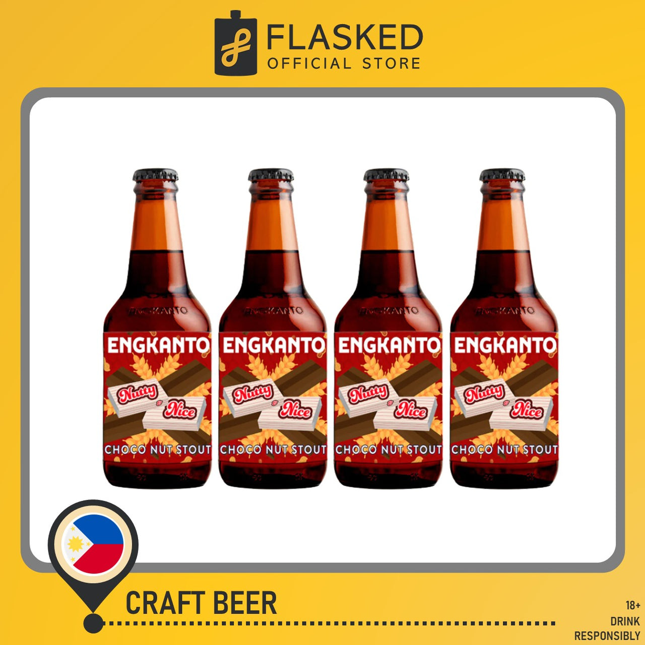 Engkanto Choco Nut Stout Beer 330mL 4 Pack – Flasked Liquor Store