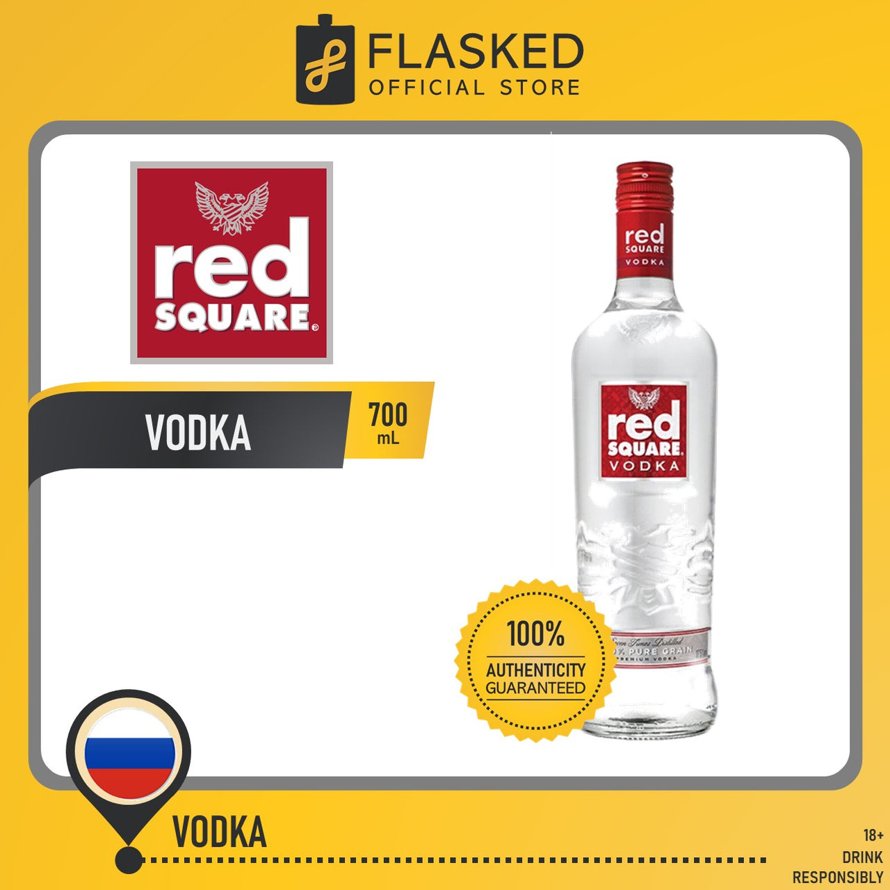 Red Square Vodka 700mL – Flasked Liquor Store