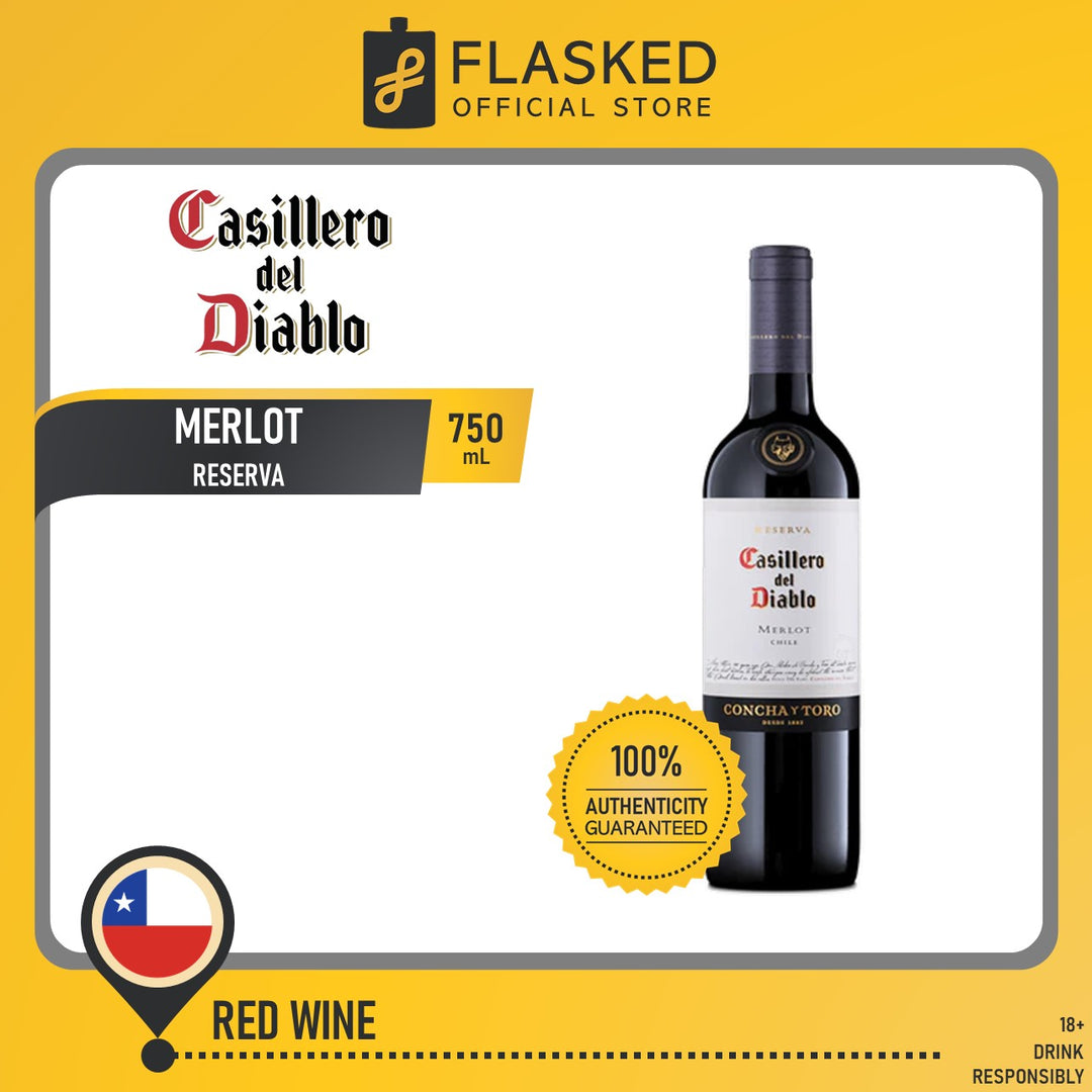 Casillero Del Diablo Reserva Merlot 750mL – Flasked Liquor Store