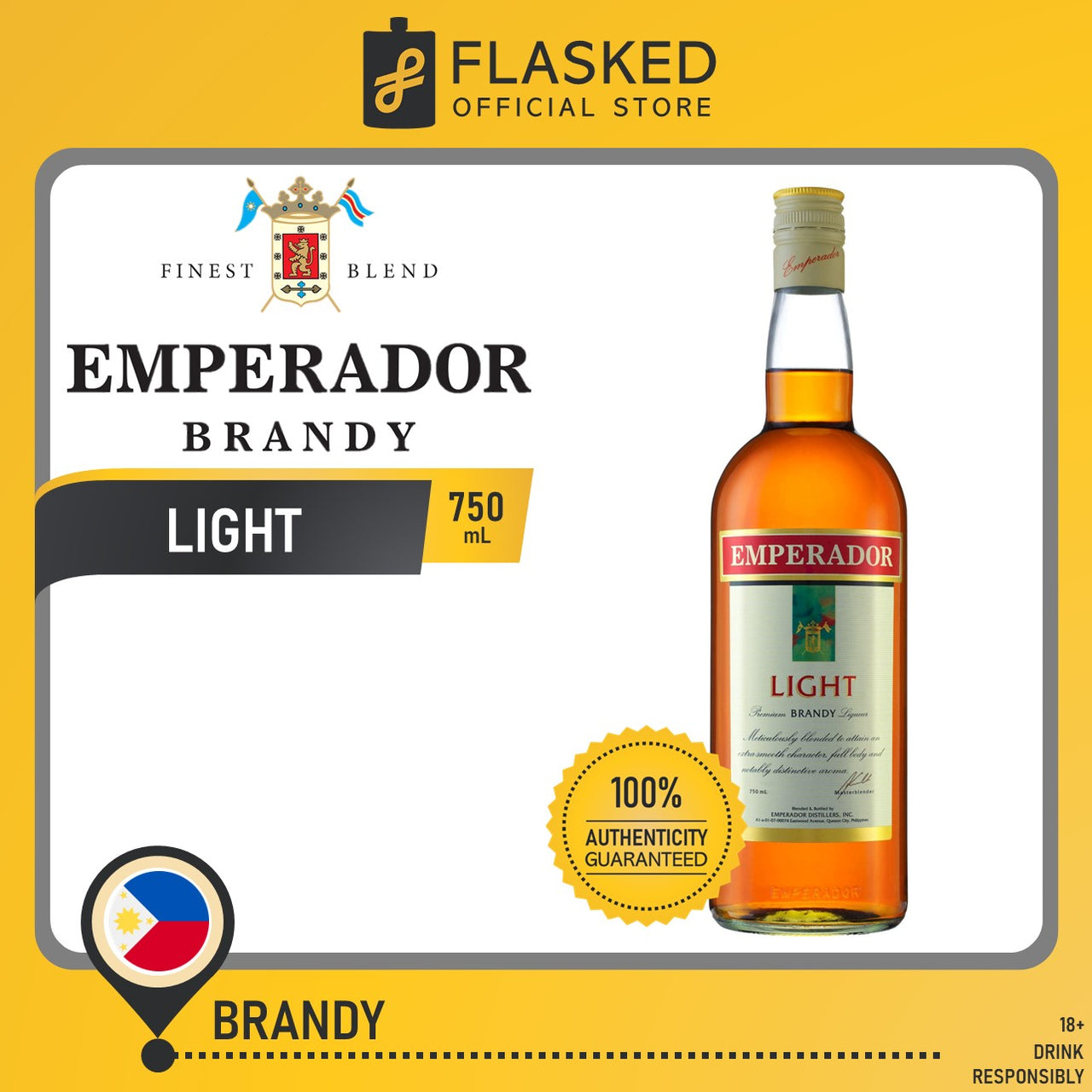 Emperador Light Brandy 750mL – Flasked Liquor Store