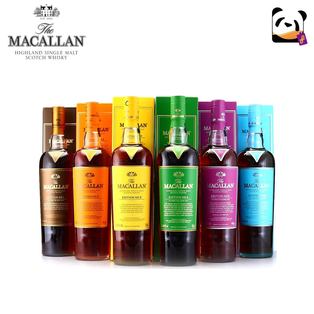 The Macallan Edition Series (1-6) 700ml Single Malt Scotch Whisky ...