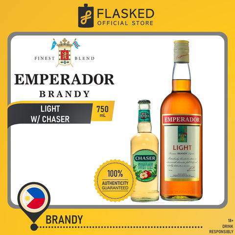 Emperador Light Brandy 750mL W/ Chaser Sparkling Iced Tea – Flasked ...