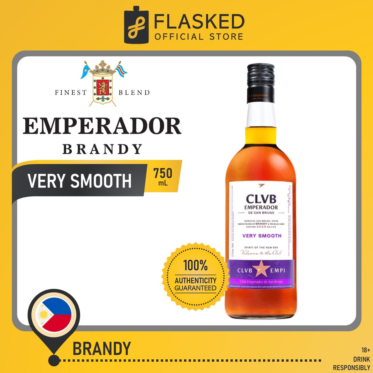 CLVB Emperador Brandy 750mL – Flasked Liquor Store