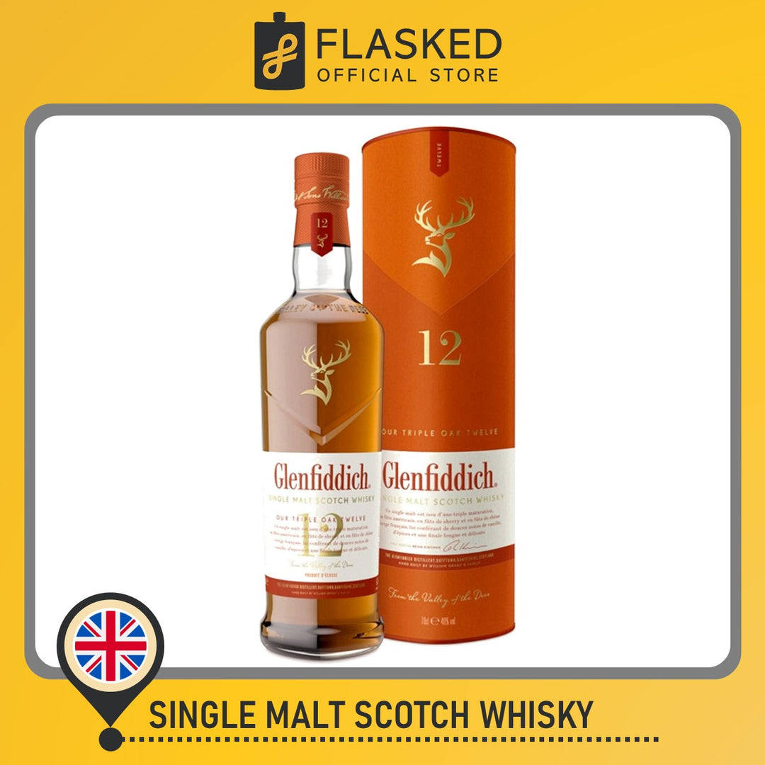 Glenfiddich 12 Year Old Triple Cask Single Malt Scotch Whisky 700ml – Flasked Liquor Store