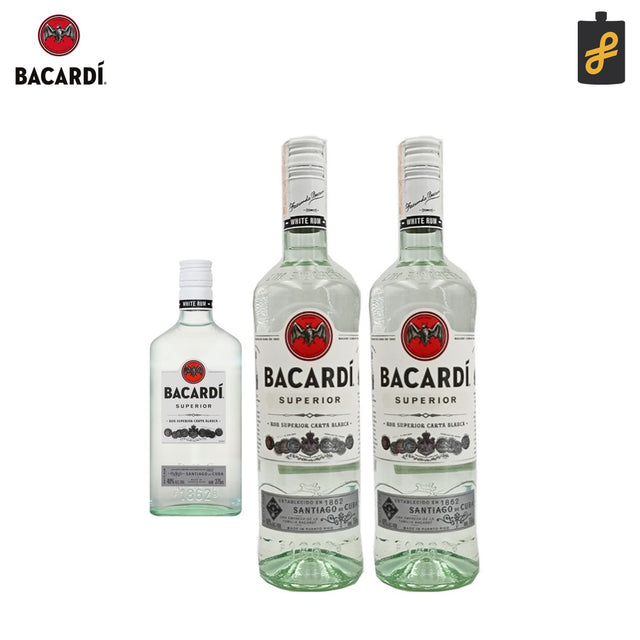 Bacardi Superior White Rum 750mL 2 Set Free Superior White 375ml ...