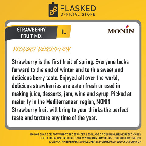 Monin Strawberry Fruit Mix 1L – Flasked Liquor Store