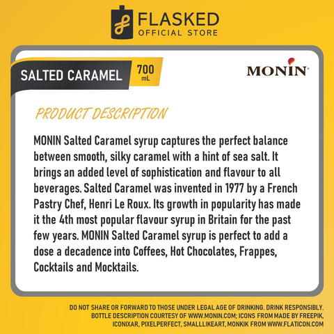 Monin Salted Caramel Syrup 700mL – Flasked Liquor Store