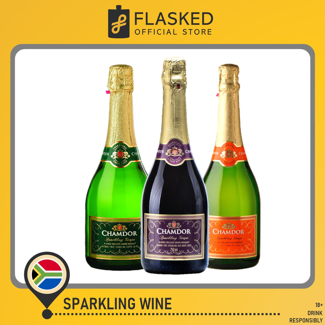 Chamdor Sparkling Wine (Red, White, Peach) 3x750mL – Flasked Liquor Store