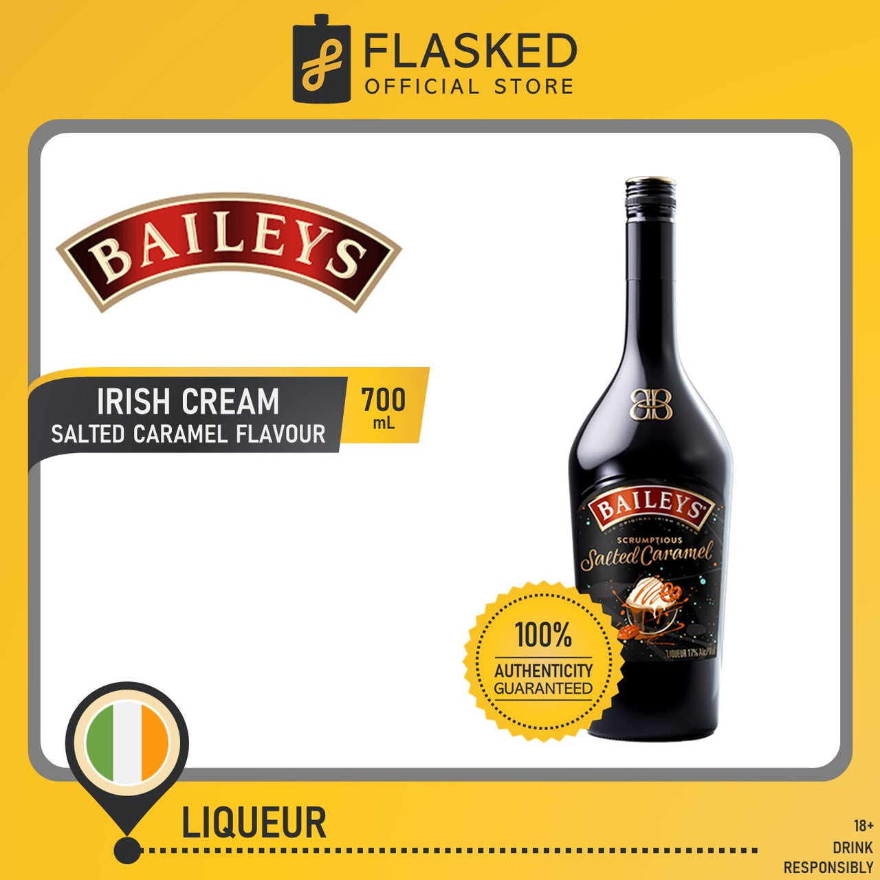 Bailey's Salted Caramel Liqueur 700ml Baileys – Flasked Liquor Store