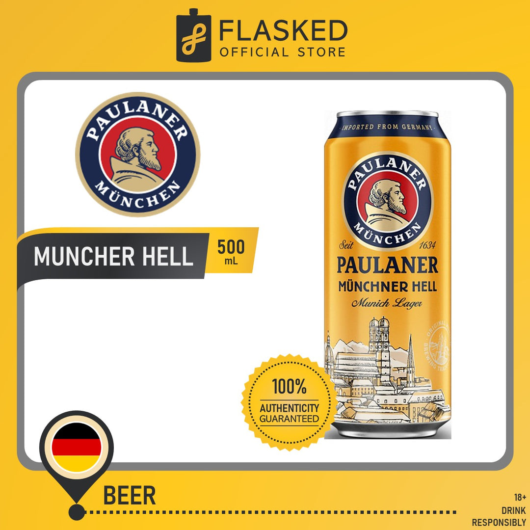 Paulaner Original Munchner Hell 500ml Can – Flasked Liquor Store