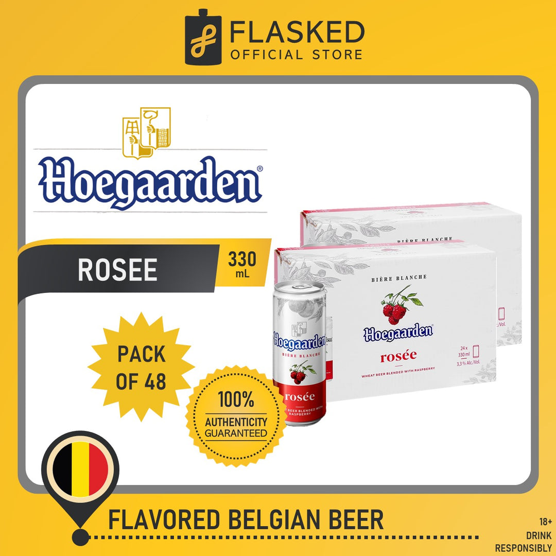 Hoegaarden Rosee Belgian Beer Can 330mL pack of 48 – Flasked Liquor Store