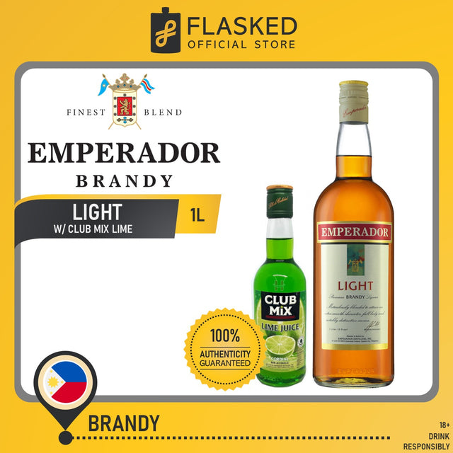 Emperador Light 1L + Club Mix Lime 350mL Bundle Promo – Flasked Liquor ...