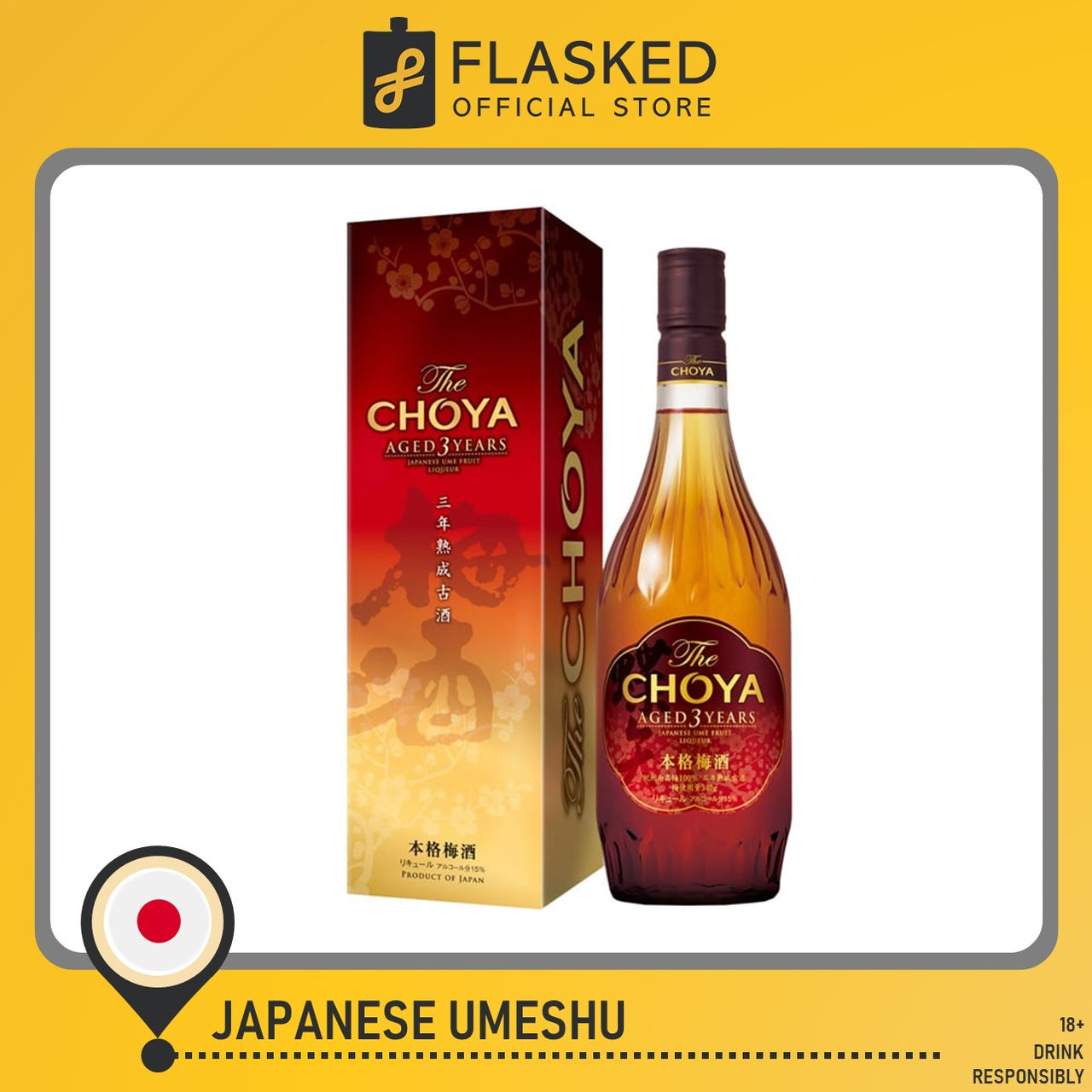 The Choya 3 Year Japanese Ume Liqueur 720mL – Flasked Liquor Store