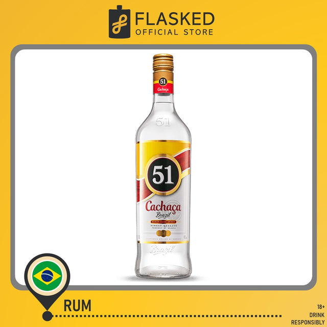 Cachaca 51 Cachaca Rum 1Litre | Flasked PH Liquor Store