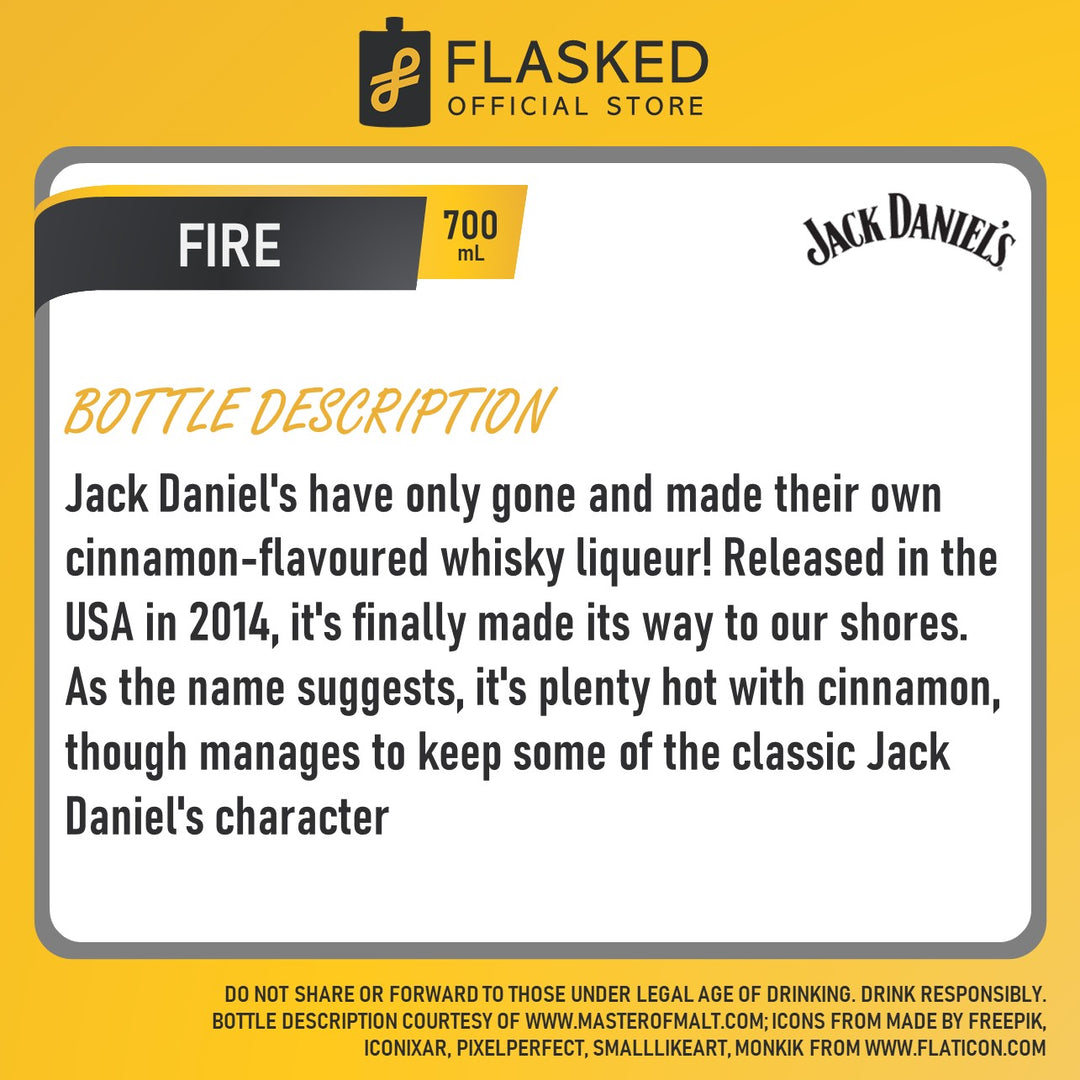 Jack Daniel's Tennessee Fire Whiskey Liqueur 700mL – Flasked Liquor Store