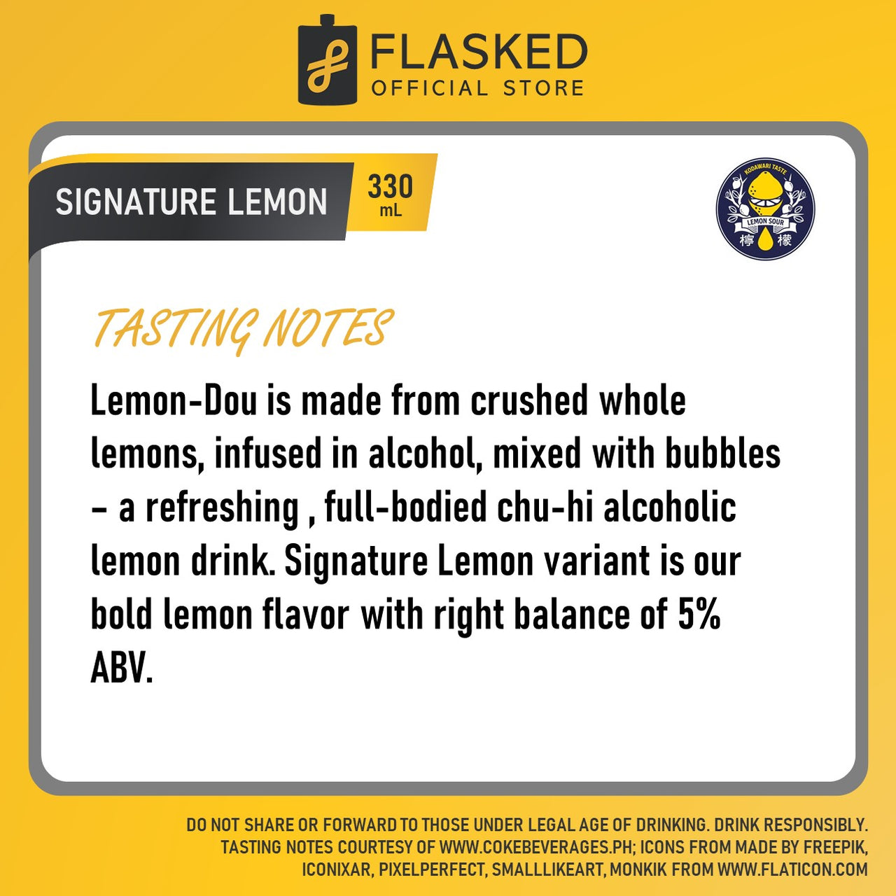 Lemon Dou Signature Lemon Sour Chu-hi Drink 330mL – Flasked Liquor Store