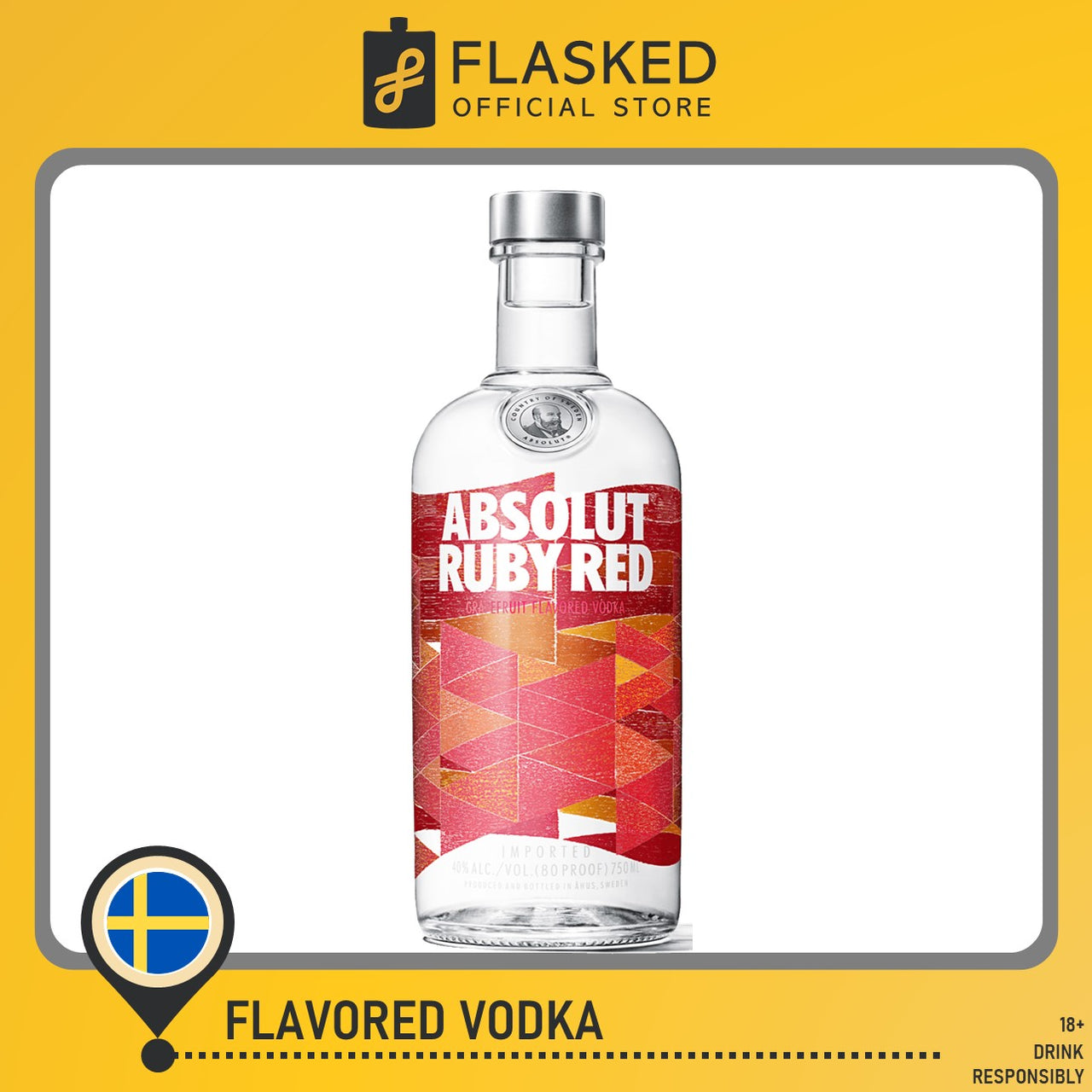 Absolut Ruby Red Vodka 750mL – Flasked Liquor Store