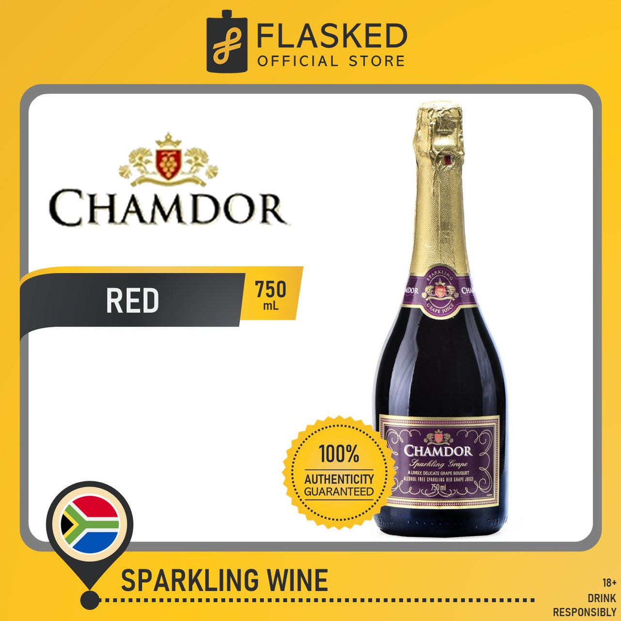 Chamdor Sparkling Red Grape 750 ml – Flasked Liquor Store