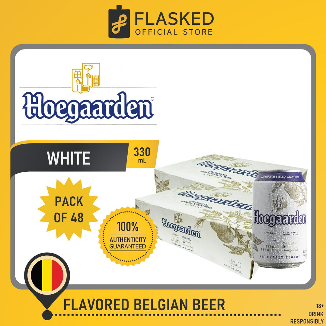 Hoegaarden White Belgian Beer 330mL pack of 48 – Flasked Liquor Store